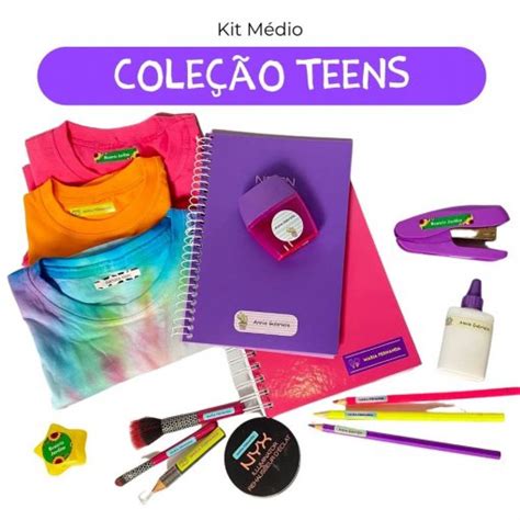 Etiquetas Escolares Teens Kit Médio