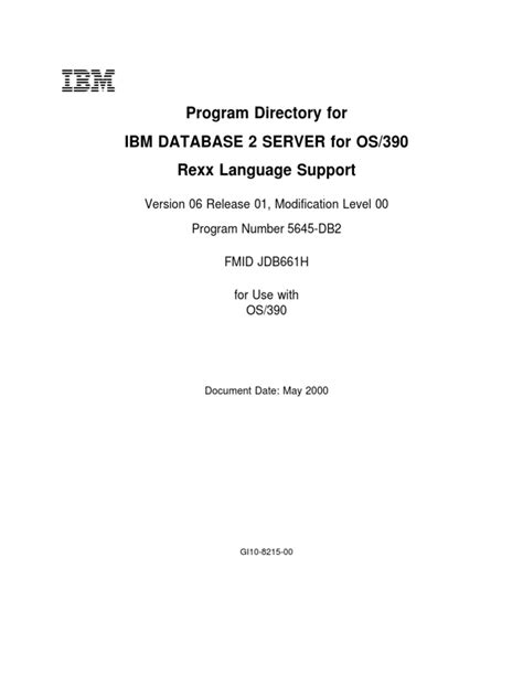 db2 rexx language support pdf pdf library computing ibm db2