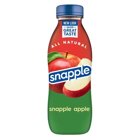 Snapple Apple Juice Drink 16 Fl Oz Recycled Plastic Bottle 12 Pack
