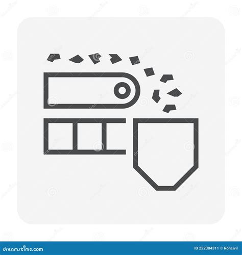 Mining Processing Industry Vector Icon Design