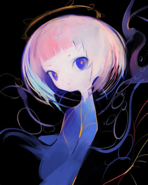 Safebooru 1girl Abstract Abstract Background Absurdres Black