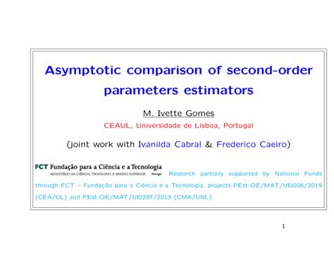Pdf Asymptotic Comparison Of Second Order Parameters Estimators