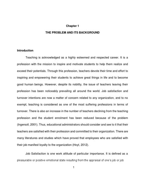 Sample Introduction Background Of The Study Pdf Job Satisfaction Turnover Employment Sample Introduction Background Of The Study Pdf Job Satisfaction Turnover Employment