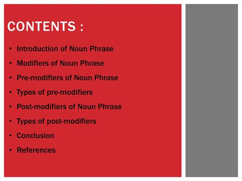 Pre Andpost Modifiers Of Noun Phrase Syntax Ppt