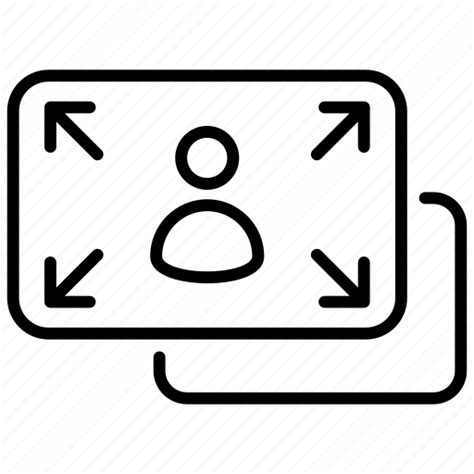 fullscreen maximize expand resize screen enlarge arrows icon