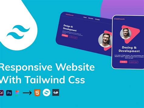 A Responsive Website Using Tailwind Css Alpine Js Vue And React Upwork