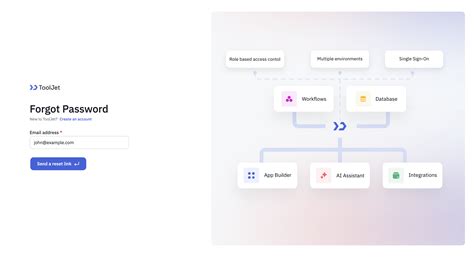Reset Password Tooljet