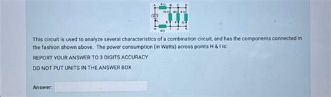Solved This Circuit Is Used To Analyze Several Chegg Com