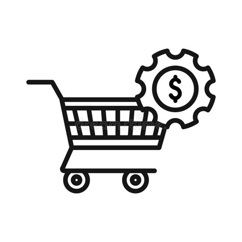 Procurement Icon Black Line Art Vector Logo Stock Vector Illustration