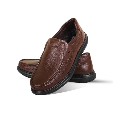 Dark Brown Leather Casual Shoes For Men Sb S1002 Ssb Leather
