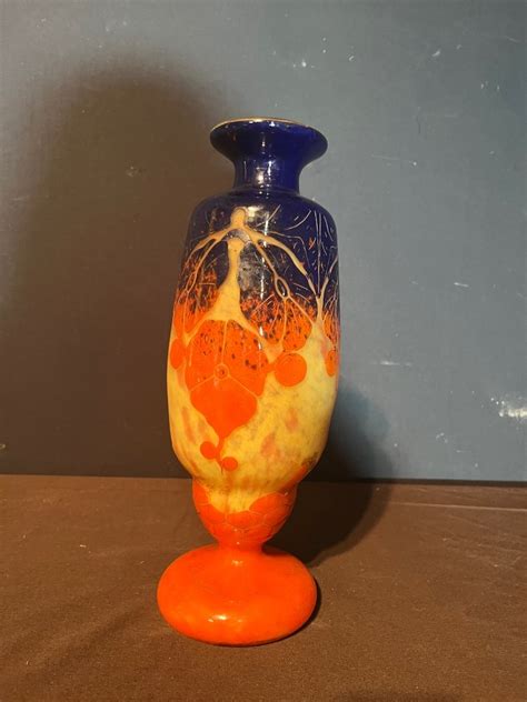 Proantic Large Art Deco Vase French Glass