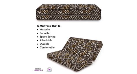 Bookfold Orthopaedic High Density King Size Foldable Mattress Urban
