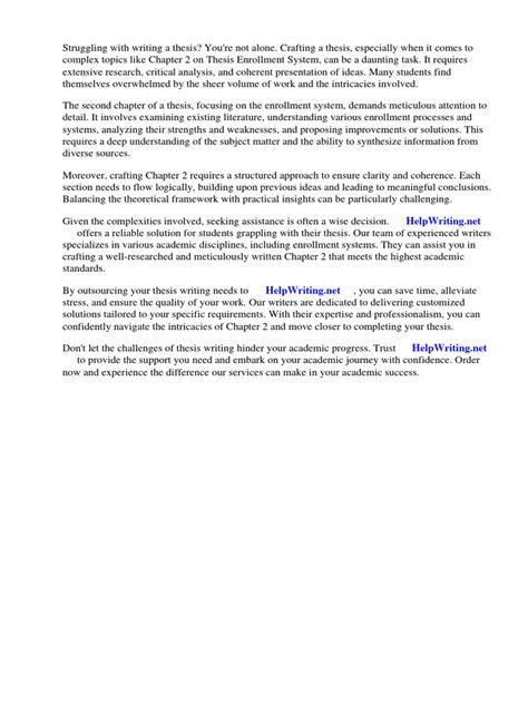 Chapter 2 Thesis Enrollment System Pdf Thesis Critical Thinking