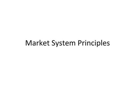 Market Systems Approach Ppt