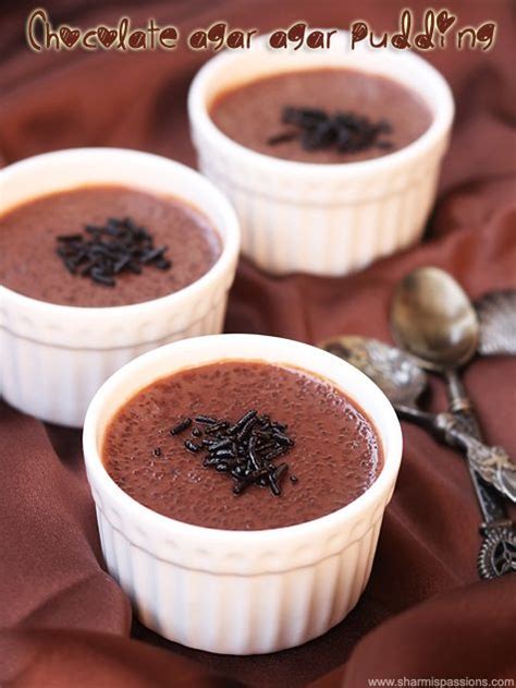 Chocolate China Grass Pudding Recipe Pudding Desert Recipes Agar