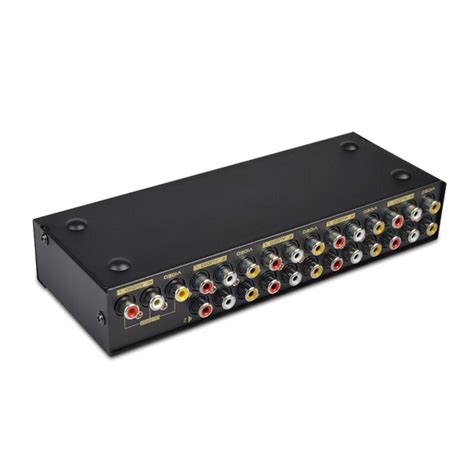 8 Way Av Switch Rca Switcher 8 In 1 Out Composite Grandado