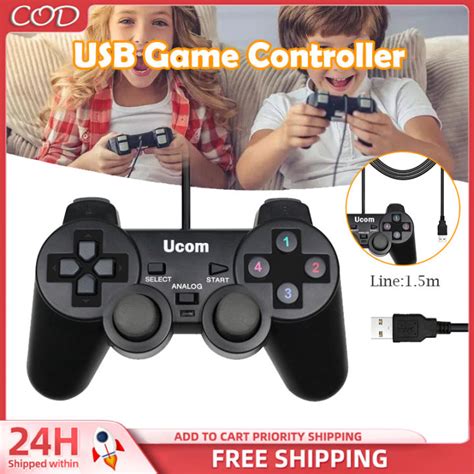 Game Controller Wired Usb Gamepad With Analog Joystick Multifunctional Vibration Controller With