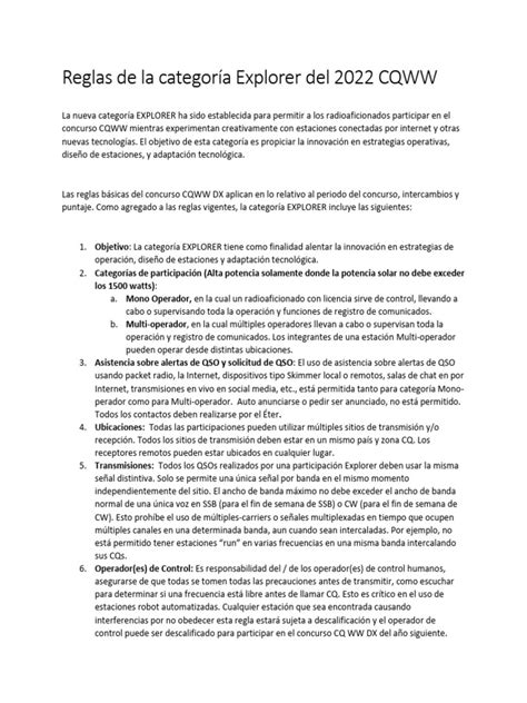 Rules Explorer Es 2022 Descargar Gratis Pdf Radio Aficionada Internet