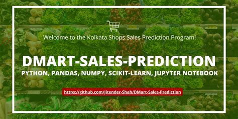 GitHub Jitender Shah DMart Sales Prediction