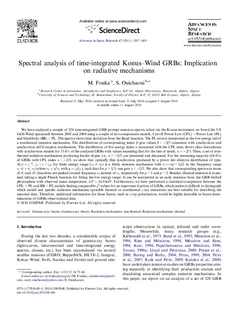 Pdf Spectral Analysis Of Time Integrated Konuswind Grbs Implication