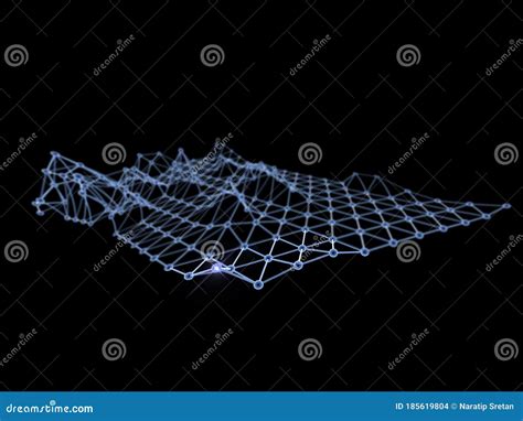 Abstract 3d Plexus Background Technology Stock Illustration