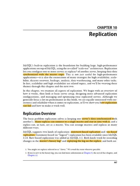 Replica Pdf Replication Computing My Sql