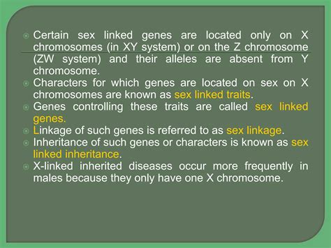 Sex Linked Inheritance Sex Influence Inheritance And Sex Limited