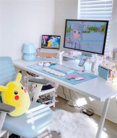 Pokemon Desk Theme Gaming Room Setup Game Room Design Video Game