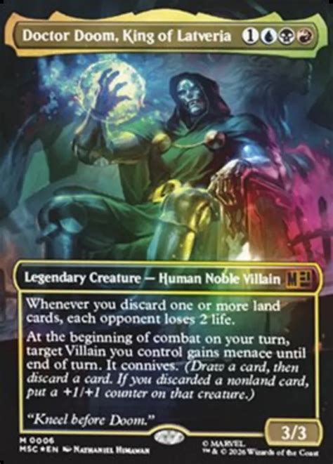 Msc 006 Doctor Doom King Of Latveria Magic The Gathering Card Magic