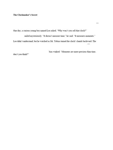 The Clockmaker Pdf