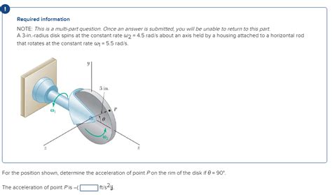 Solved A 3 In Radius Disk Spins At The Constant Rate ω2