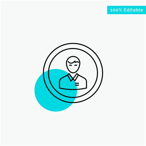 Avatar Business Human Man Person Profile User Turquoise Highlight Circle Point Vector Icon