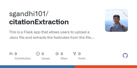 Github Sgandhi Citationextraction This Is A Flask App That Allows Users To Upload A Docx