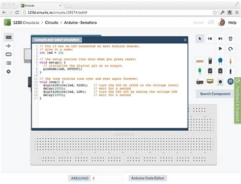 Tutorial 123d Circuits Realizziamo Un Circuito Con Arduino Michele