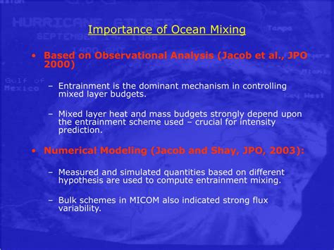 Ppt Evaluation Of Upper Ocean Mixing Parameterizations Powerpoint