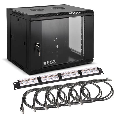6u Network Cabinet With 24 Port Patch Panel And Cables Sr 6uf Bundle Space Television