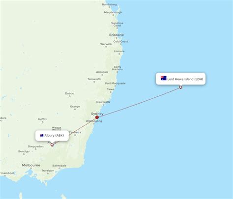 Flights From Lord Howe Island To Albury LDH To ABX Airlines Best Routes Flight Routes