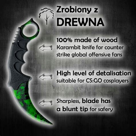 Drewniany nóż CS GO Karambit Gamma doppler oficjalne archiwum Allegro
