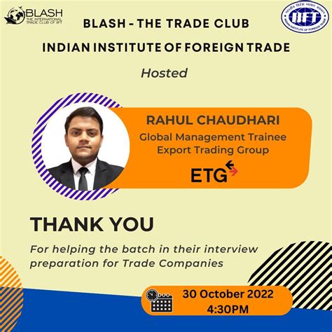 Blash The International Trade Club Iift Delhi On Linkedin Blash Iift