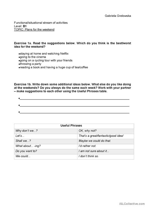 Functional Language English ESL Worksheets Pdf Doc