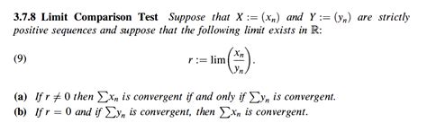 Solved Use The Limit Comparison Test Explained Below Show Chegg Com
