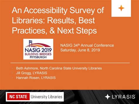 An Accessibility Survey Of Libraries Results Best Practices And Next