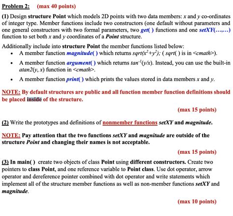 Solved Problem 2 Max 40 Points 1 Design Structure Point Chegg Com