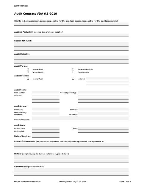 Audit Contract Vda 63 2010 508658227 Pdf