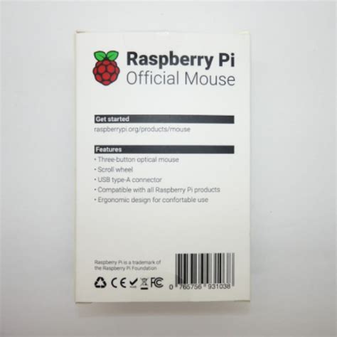 raspberry pi official wired usb type a mouse sc0165 model rpi mouse