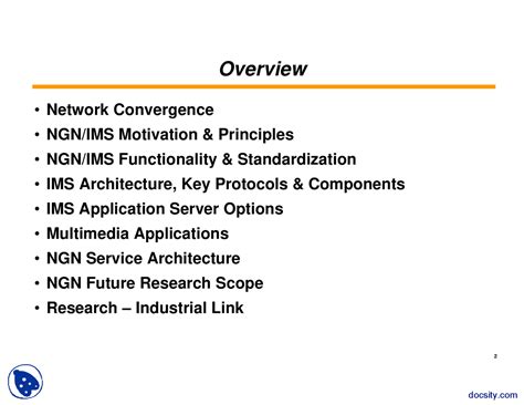 Network Convergence Networks And Ip Multimedia Subsystem Lecture Slides