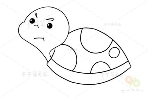 小乌龟冬眠简笔画画 天马图吧