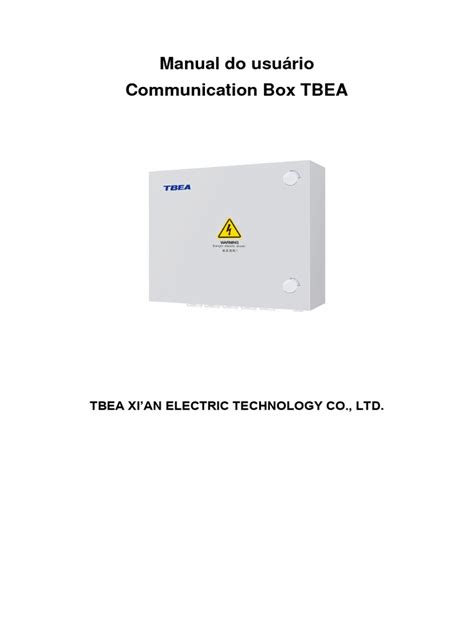 Manual De Usuário Communication Box Tbea Português Pdf Rede De Computadores Ethernet