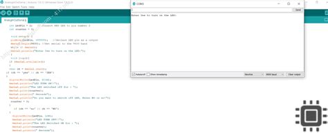 Controlling A Led Using Arduino Serial Monitor