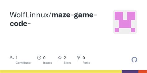 Github Wolflinnuxmaze Game Code